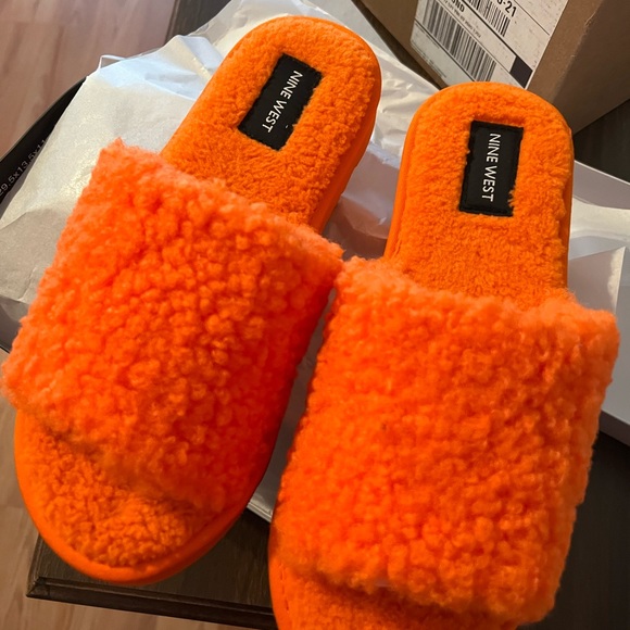 Nine West | Other | New Sz 7 Nine West Orange Slippers | Poshmark